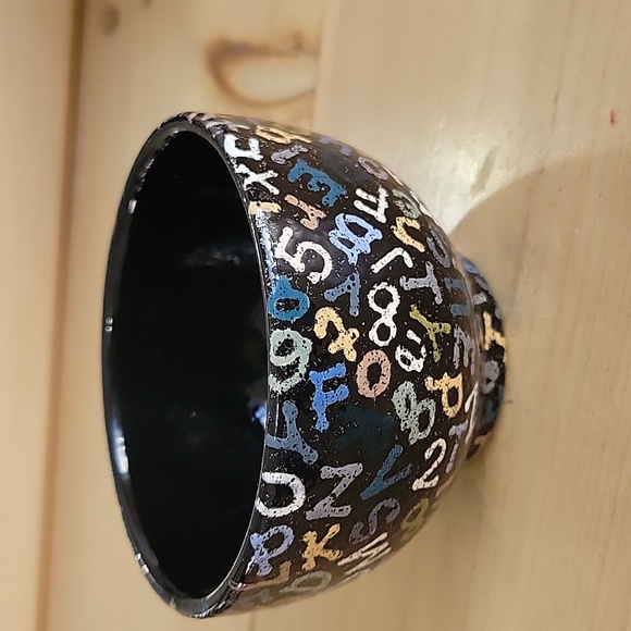 Handmade | Accents | Handmade Signed Letters Numbers Bowl | Poshmark